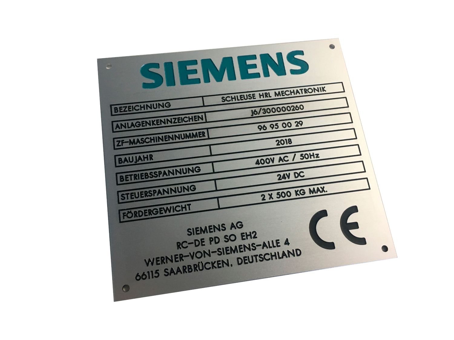 Réalisations Plaques machine Moselle (57) - SG Laser